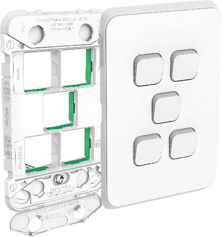 Clipsal Iconic 5 Gang Switch No Mech