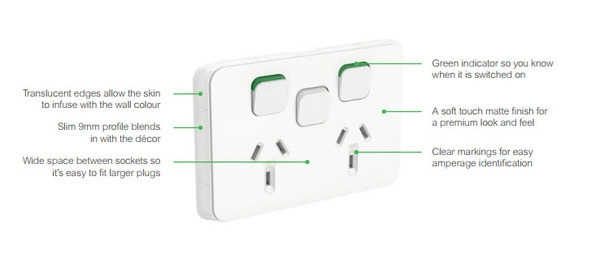 Clipsal Iconic Double GPO