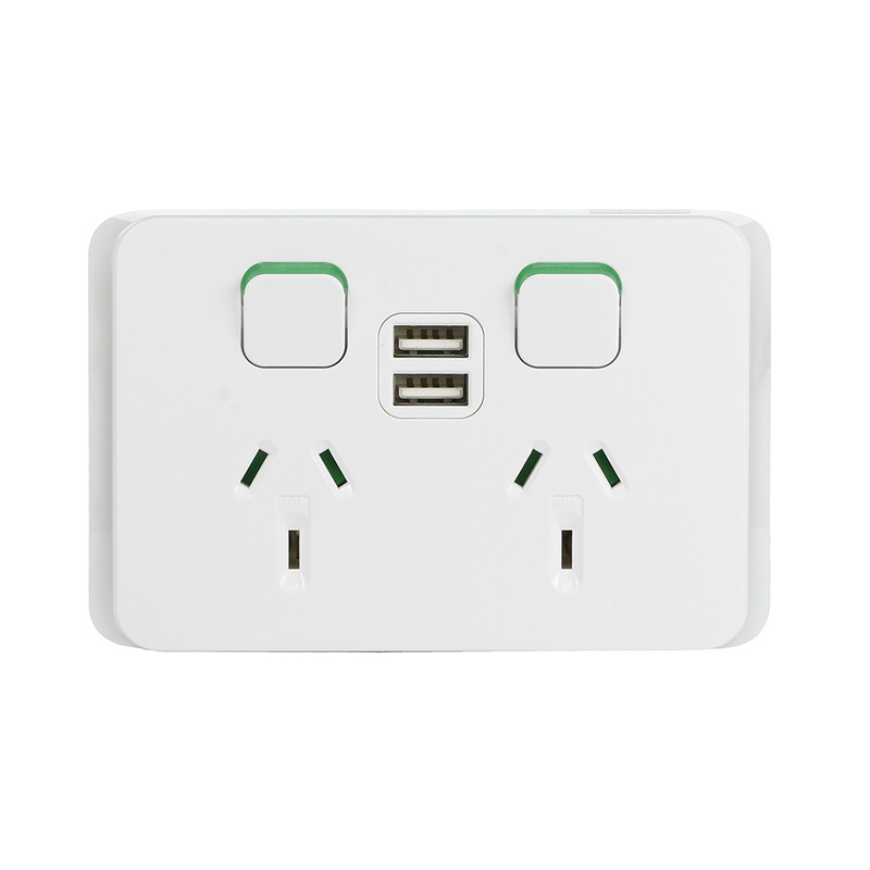 Clipsal Iconic Double GPO With Duel USB Charger