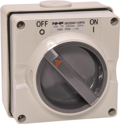 NHP ISO IP66 Isolator Grey